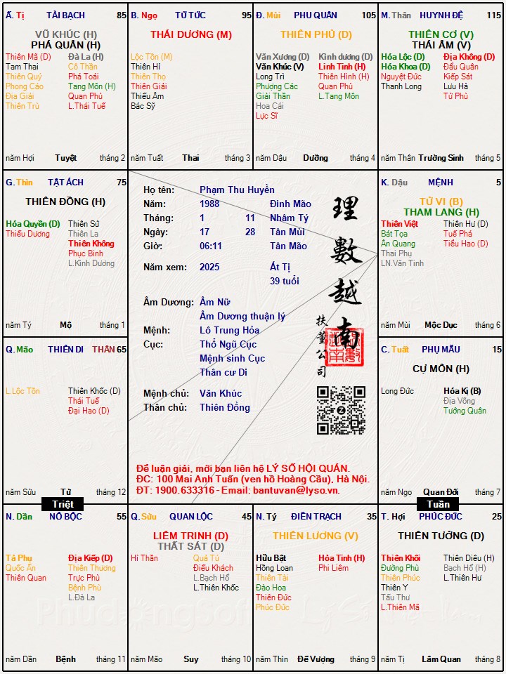 Luận giải tử vi tuổi Đinh Mão. - Lý số Việt Nam